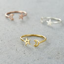 Personalised Moon And Star Open Ring By Posh Totty Designs ...
