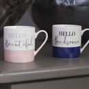 Hello Set Of Two Couple Mugs By The Alphabet Gift Shop ...