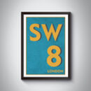 Sw8 Battersea, Stockwell, London Postcode Print By Ec Crafted ...