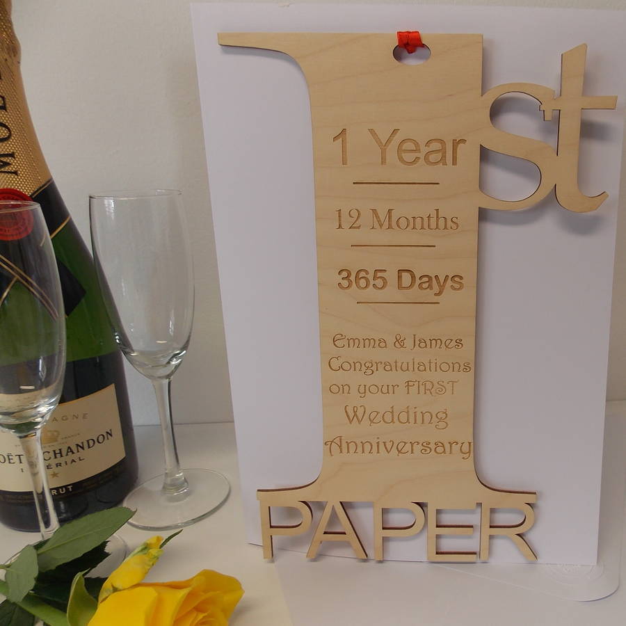 Personalised Giant 1st Anniversary Meaning Card By Hickory Dickory 