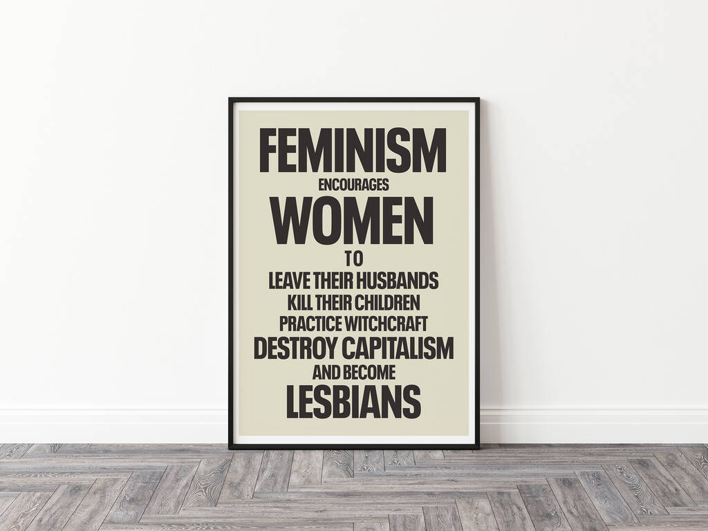 Retro Funny Feminist Wall Art Print By Lune Club | notonthehighstreet.com
