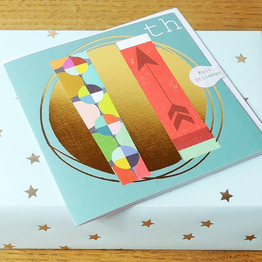 Gold Foiled Number Eleven Card By Kali Stileman Publishing