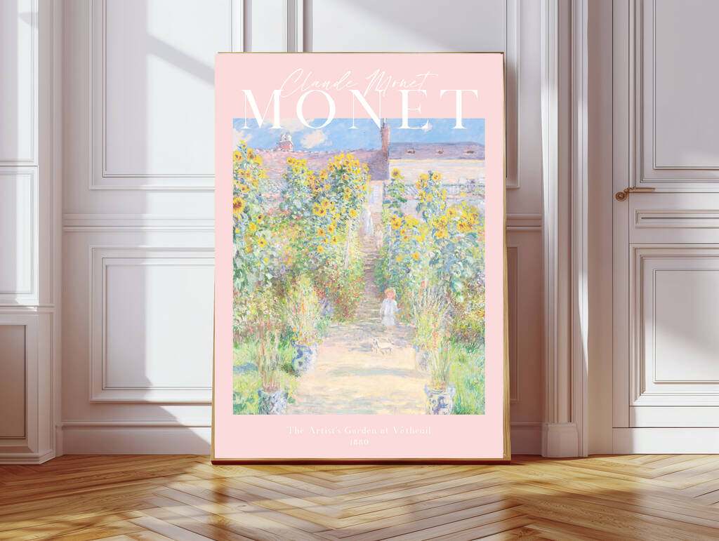 Claude Monet Pink Art Print By Stanley Street Studio