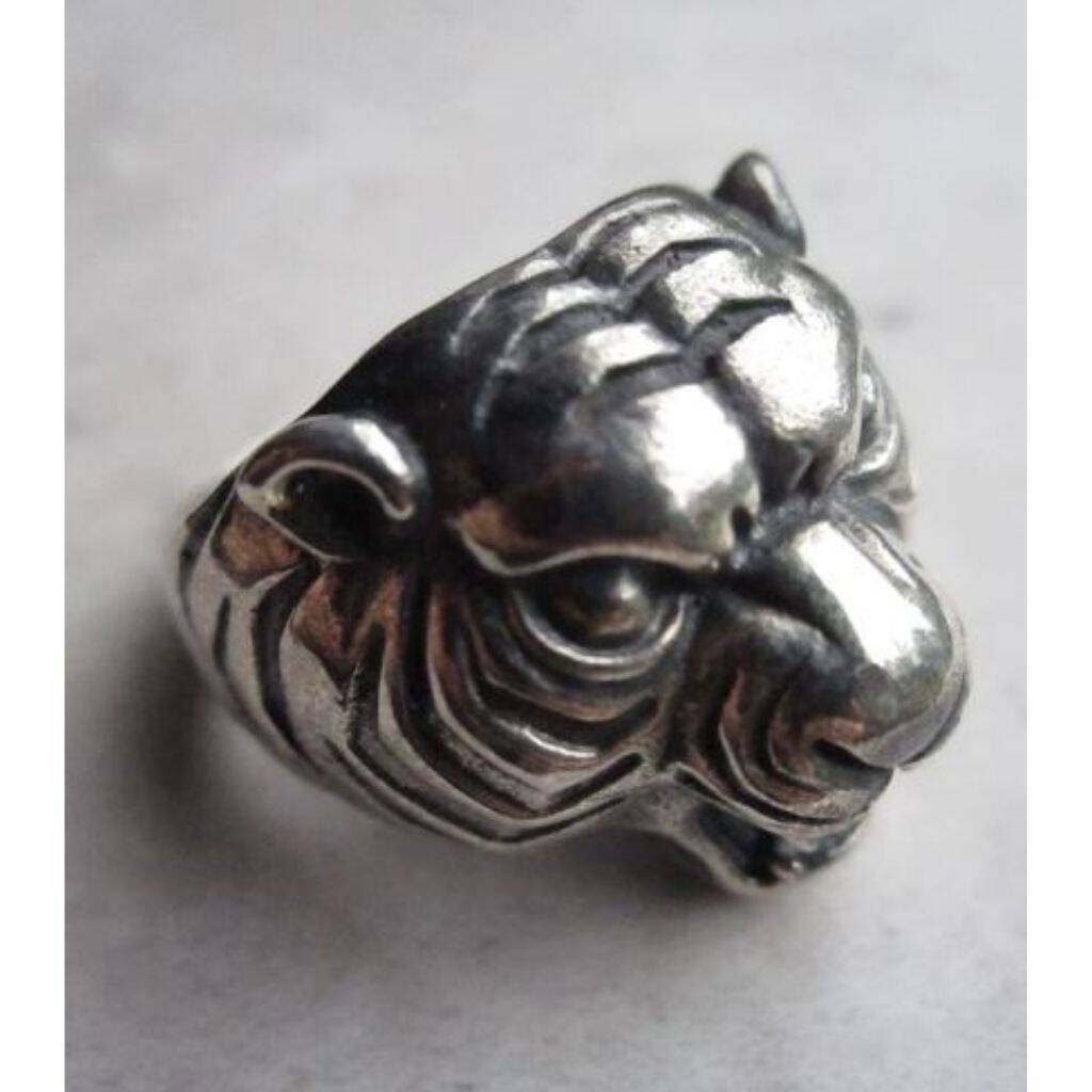 925 Silver Tiger Ring By Maitri