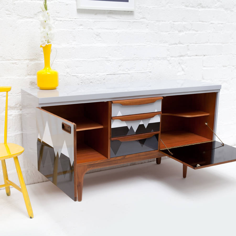scandi inspired 'mountains' mid century sideboard by scout & boo ...