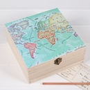 Personalised Map Location Square Wedding Keepsake Box By Bombus ...