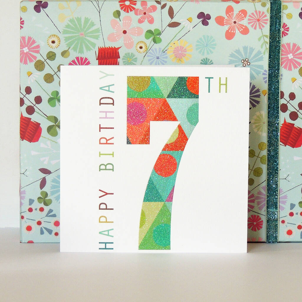 Sparkly 7th Birthday Card By Kali Stileman Publishing ...