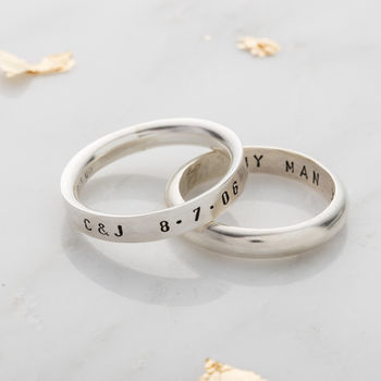 Personalised Men's Script Ring By Posh Totty Designs ...