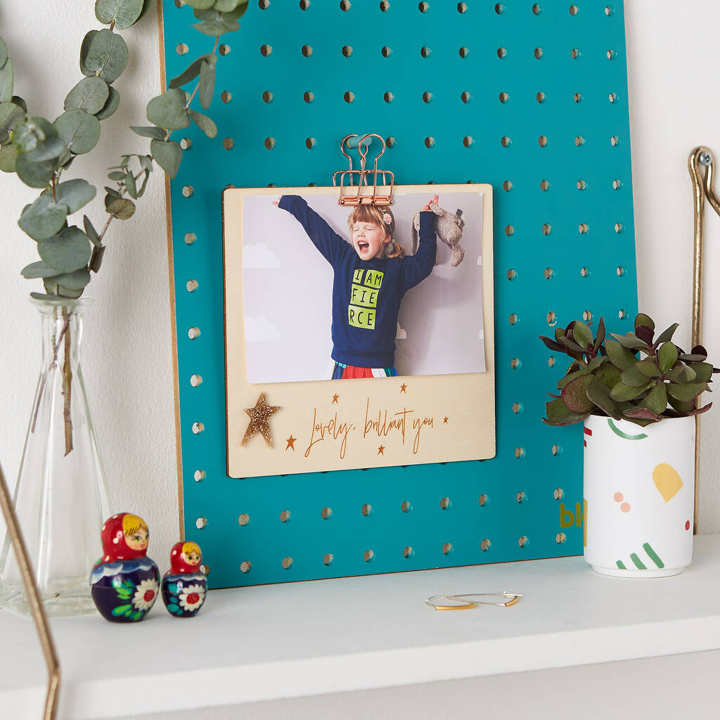 Positive Message Wooden Photo Board And Clip By The North Kind positive-message-wooden-photo-board-and-clip-by-the-north-kind