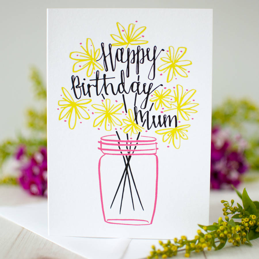  Happy Birthday Mum Flowers Birthday Card By Betty Etiquette
