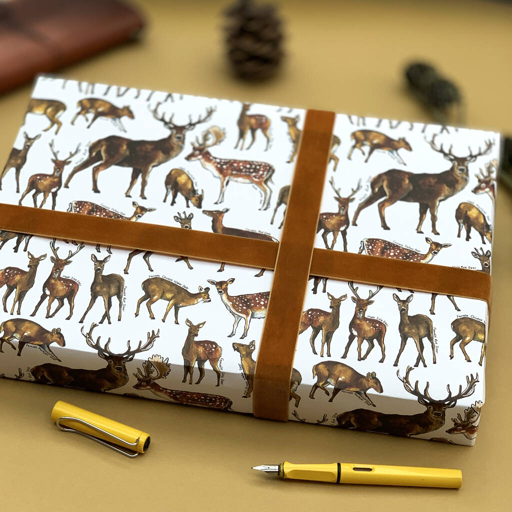 Deer And Stag Wrapping Paper Set By Alexia Claire | notonthehighstreet.com