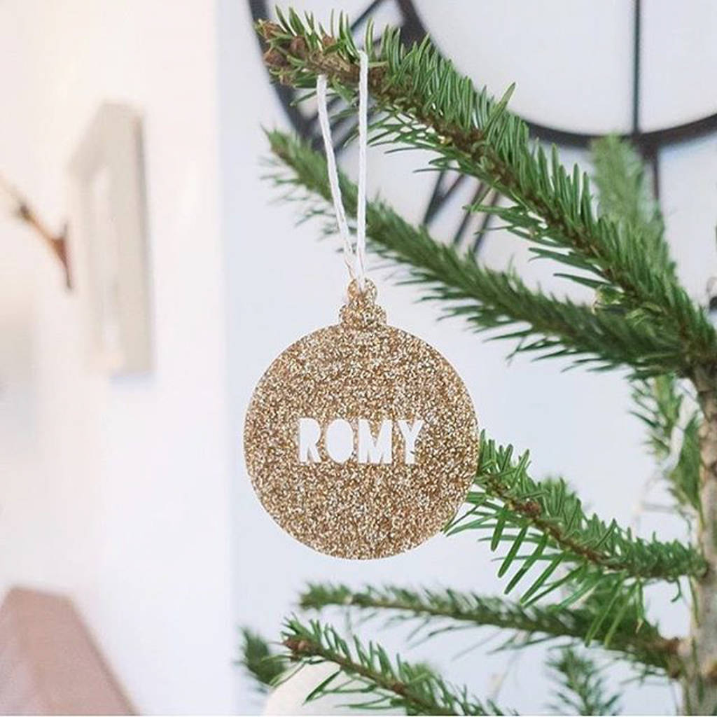 personalised metallic christmas bauble decoration by sophia victoria ...