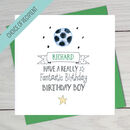 Football Personalised Birthday Card By Claire Sowden Design ...