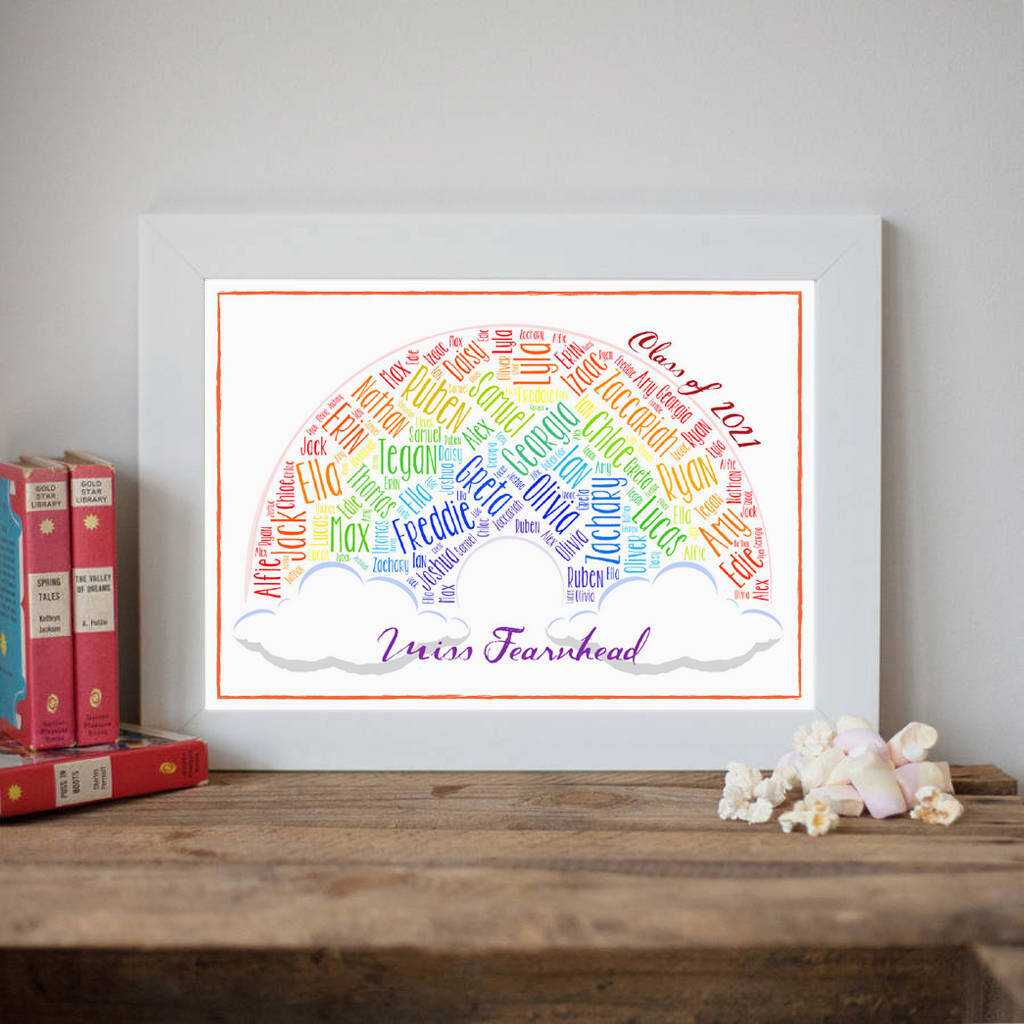 Personalised ‘Class Rainbow' End Of Term Momento Gift By More Than ...