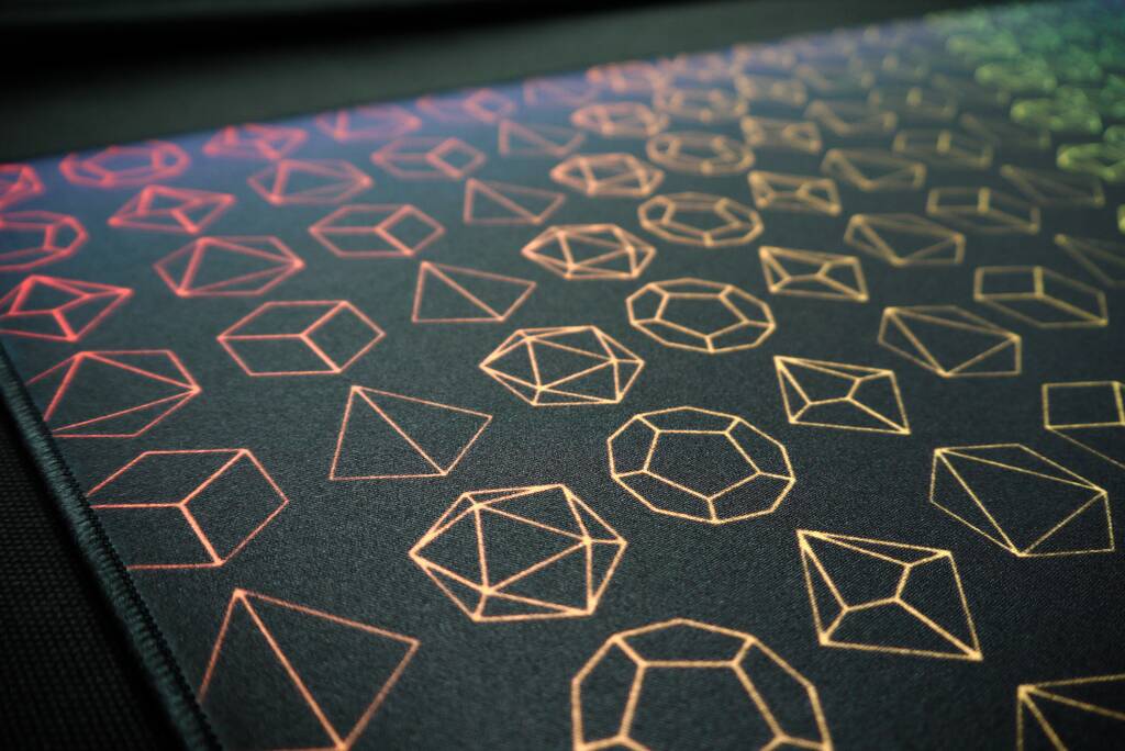 Dn D Rainbow Dice Gaming Mat By Art-Emporium