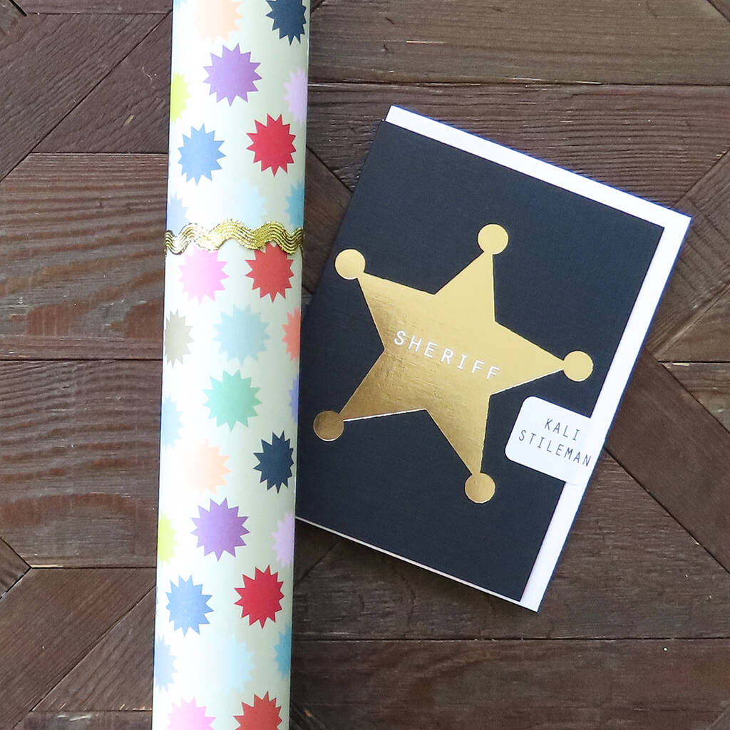 Mini Gold Foiled Sheriff Card By Kali Stileman Publishing ...