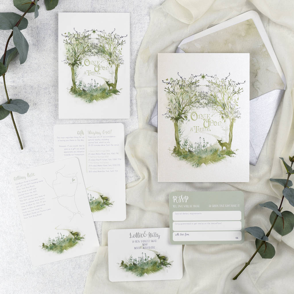 'fairy tale' wedding invitations by julia eastwood | notonthehighstreet.com