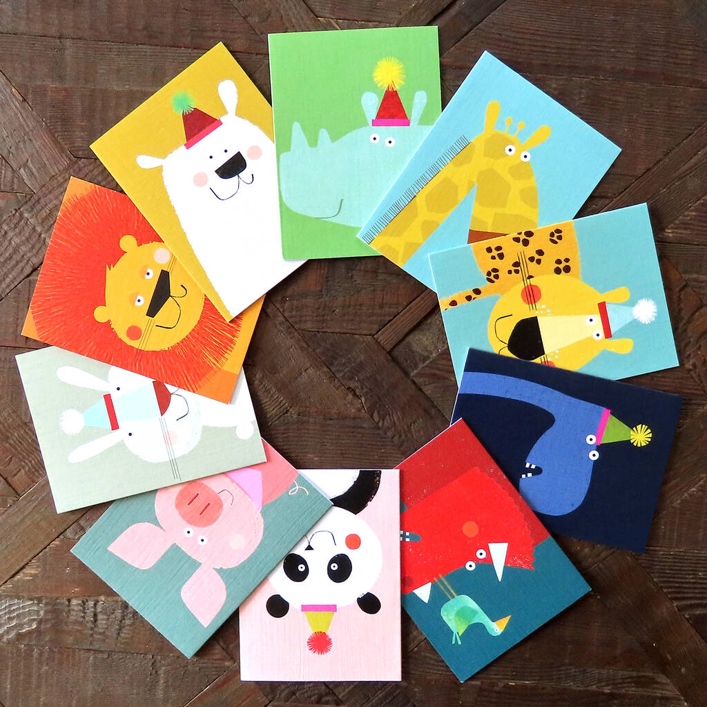 Mixed Mini Animal Cards Box By Kali Stileman Publishing