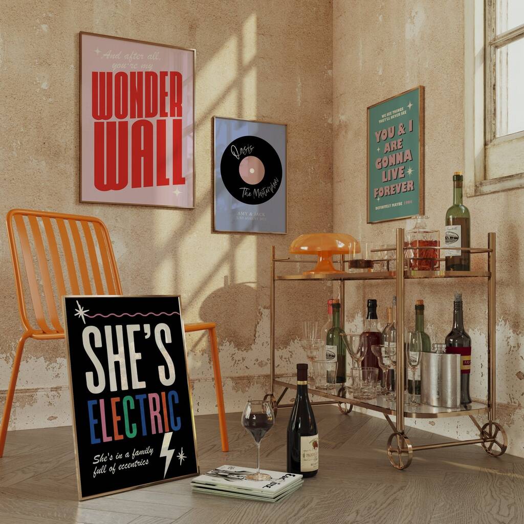 Wonderwall Inspired Print By Moonshine Prints