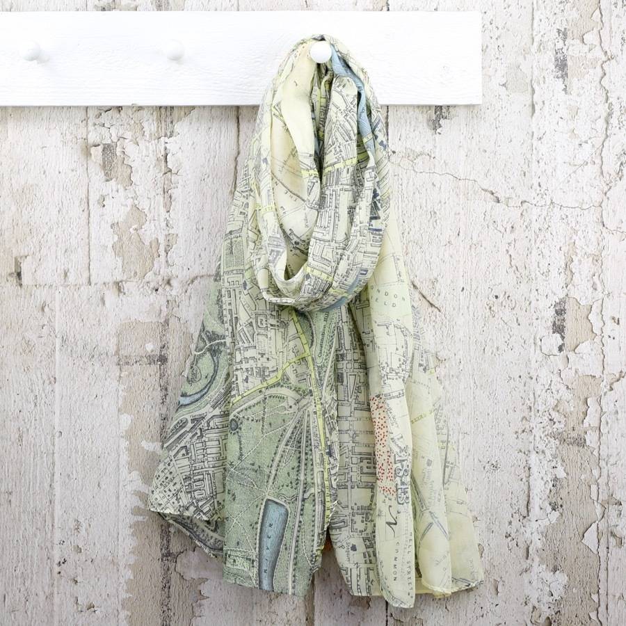 vintage london map scarf by lisa angel | notonthehighstreet.com
