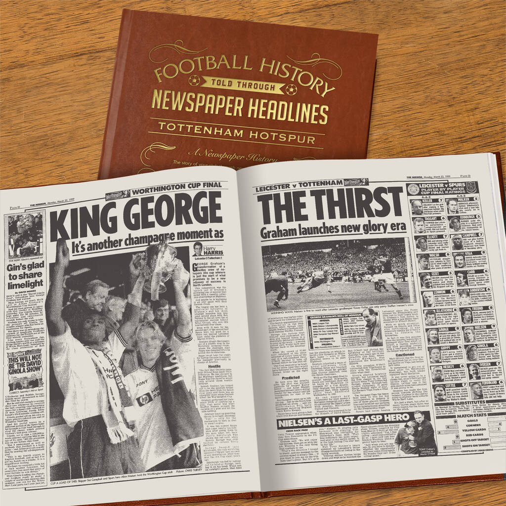 Spurs Personalised Tottenham Hotspur Football Gift Book By Historic ...