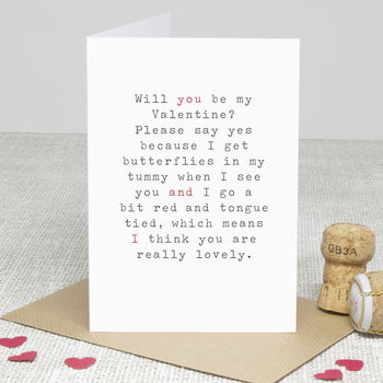 'my Valentine' Valentine's Day Card By Slice Of Pie Designs ...