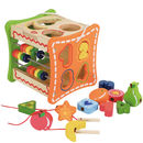 Multi Activity Wooden Activity Cube By Bee Smart | notonthehighstreet.com