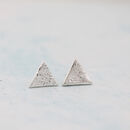 Sterling Silver Textured Triangle Studs By Lucy Kemp Silver Jewellery ...