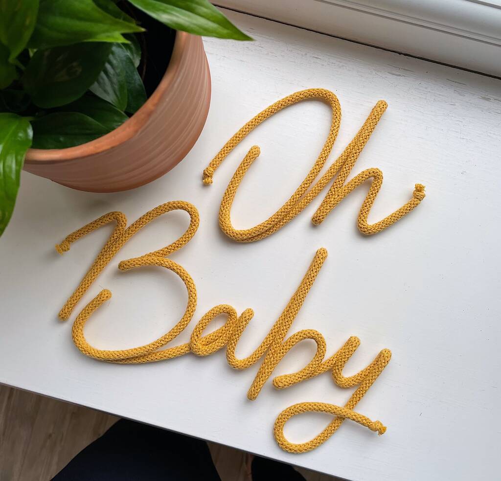 Large Personalised Knitted Wire Art Words By With love from Leo ...