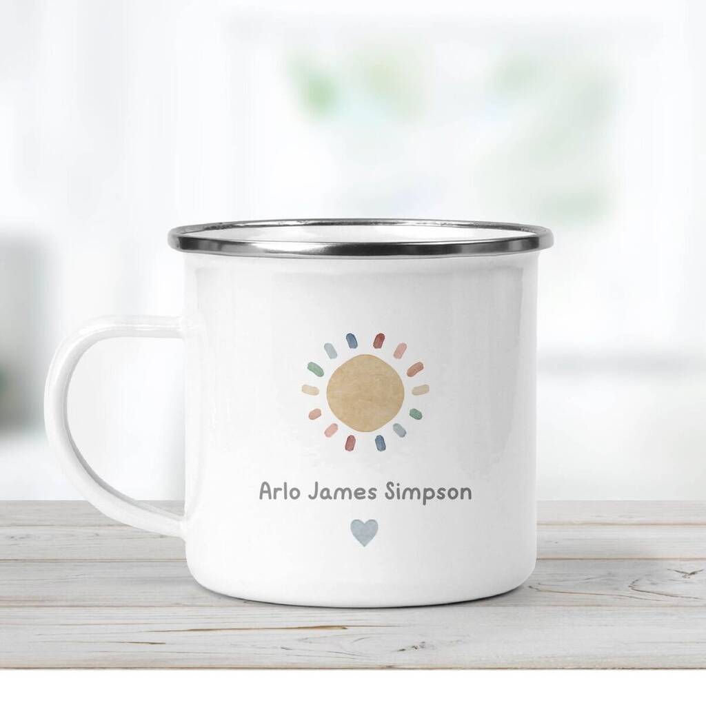 Personalised Enamel Sunshine Mug By Koko Blossom