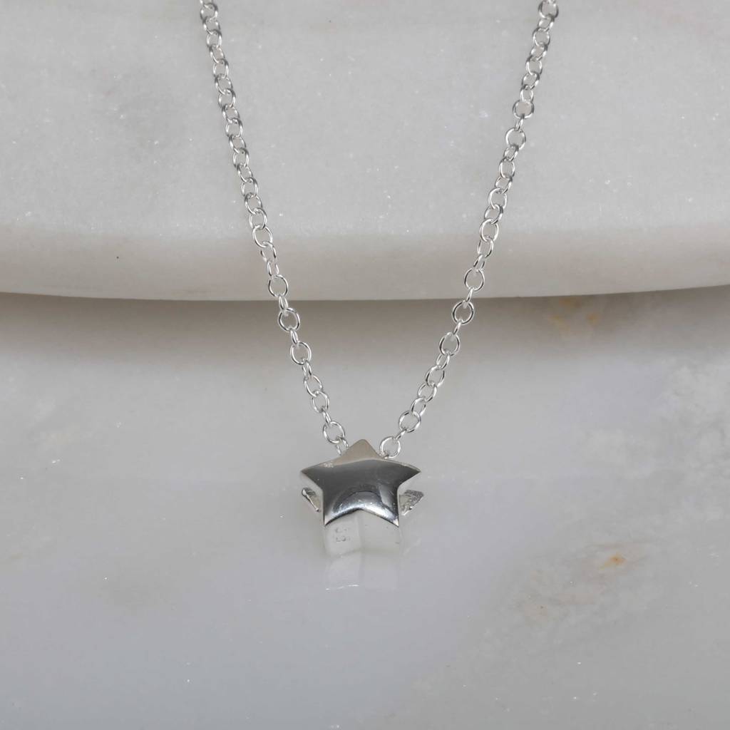 Children's Solid Silver Star Pendant By Nest | notonthehighstreet.com