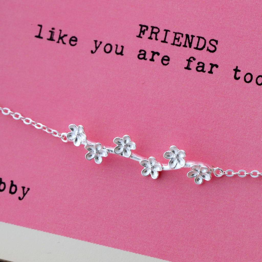 a friend like you flowers on stem bracelet by attic ...