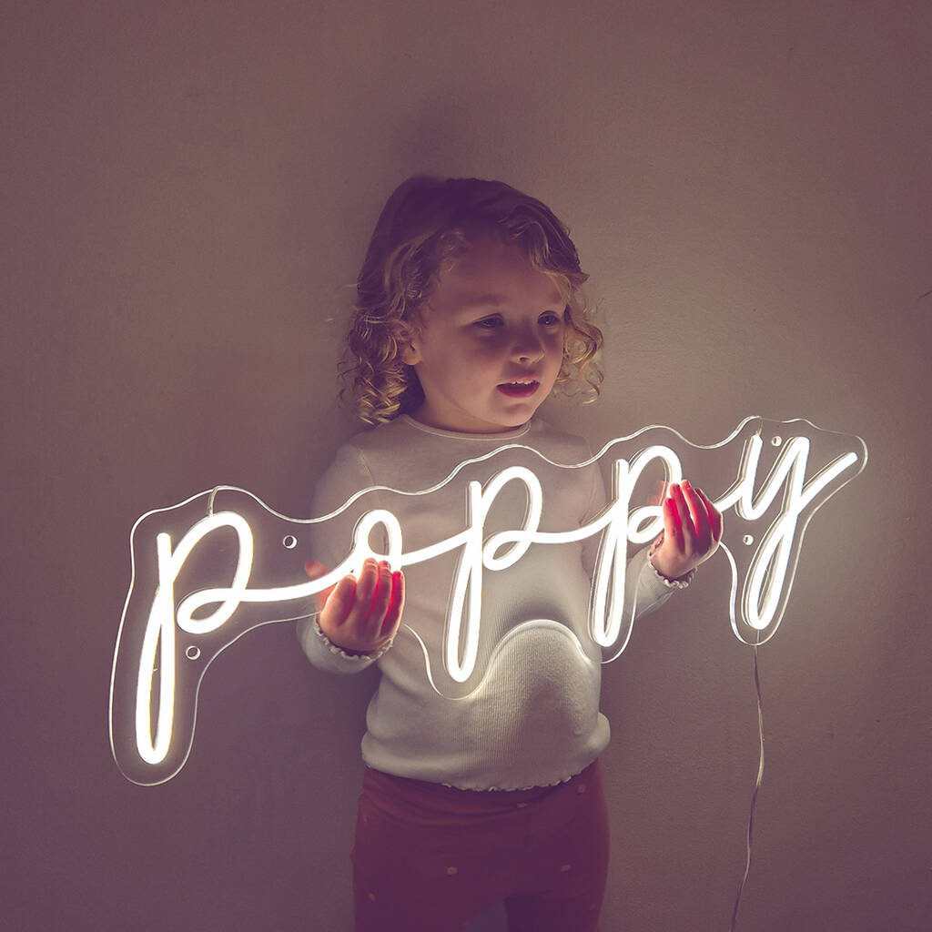 Personalised Neon Name Light By Little Rae | notonthehighstreet.com
