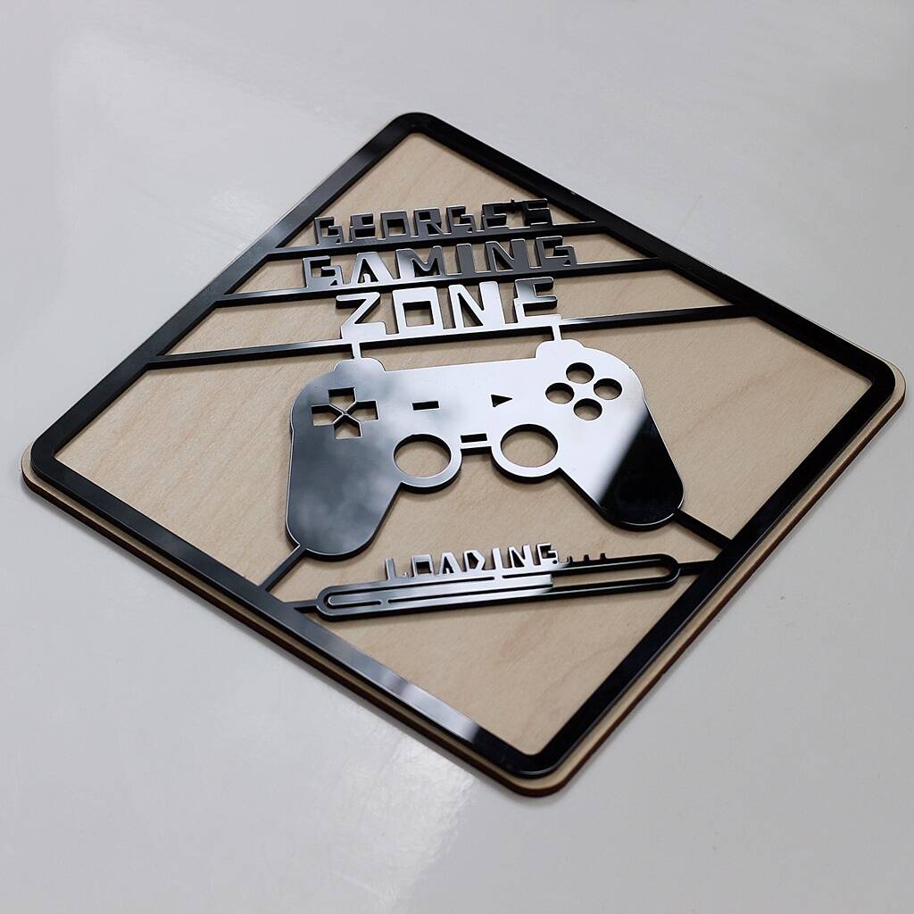 Personalised Gaming Zone Door Sign By Jack Spratt | notonthehighstreet.com
