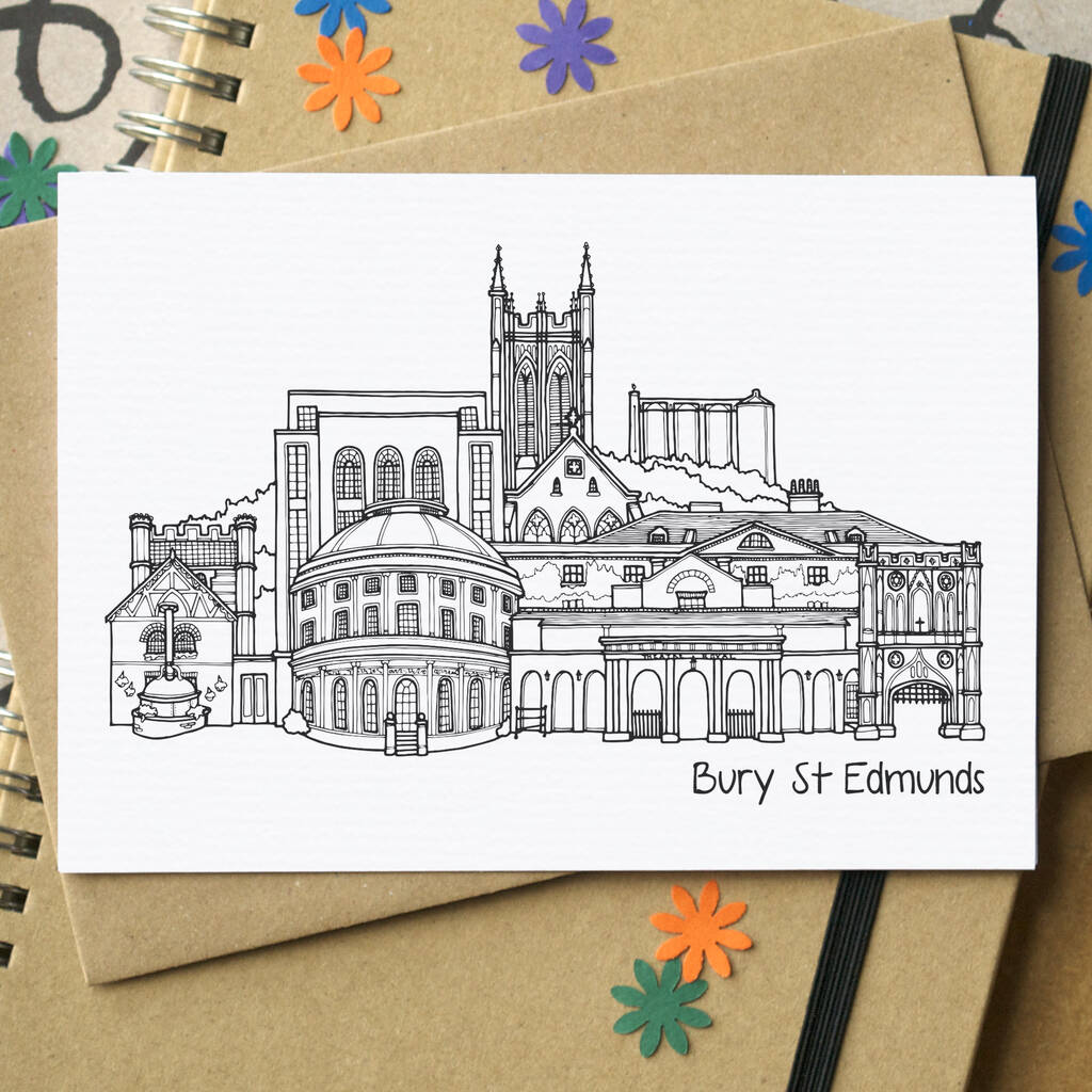 Bury St Edmunds Skyline Art Print Unframed By Becka Griffin ...