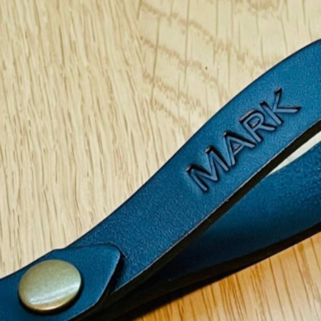 Personalised Black Leather Lanyard, Loop ID Lanyard By Brunswick Leather