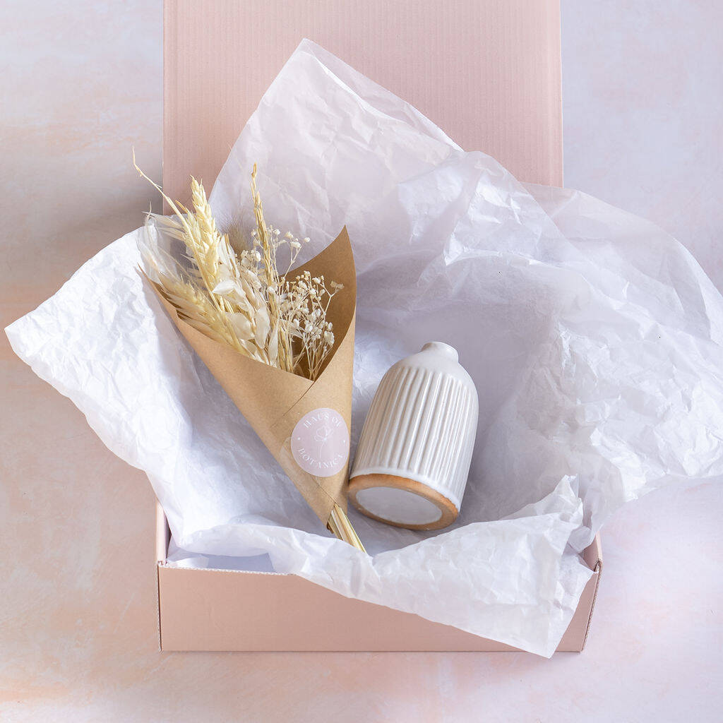 Bud Vase And Dried Flowers Gift Box By Haus of Botanica ...