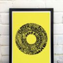 Manchester Music Scene Typography Print By Sketchbook Design ...
