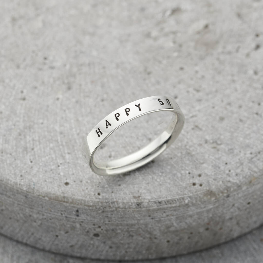 Personalised Men's Script Ring By Posh Totty Designs ...