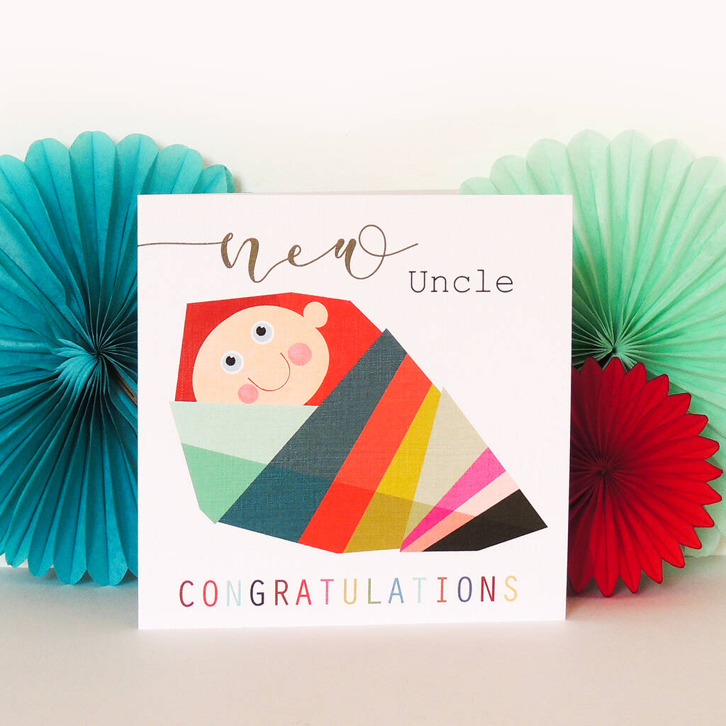 New Uncle Baby Card By Kali Stileman Publishing | notonthehighstreet.com