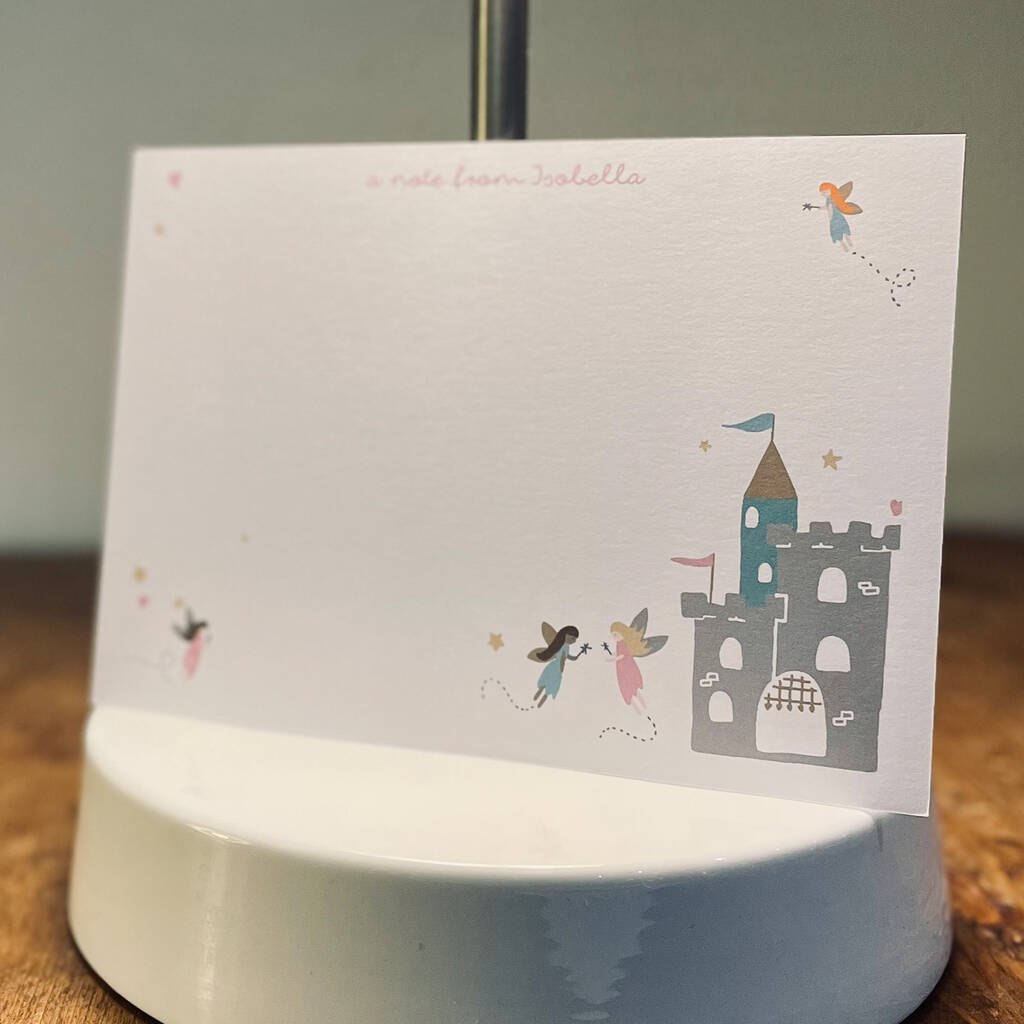 Fairy Tale Castle Personalised Note Cards By Lunella ...