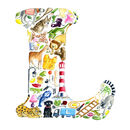 Letter L Print By Louise Tate Illustration | notonthehighstreet.com