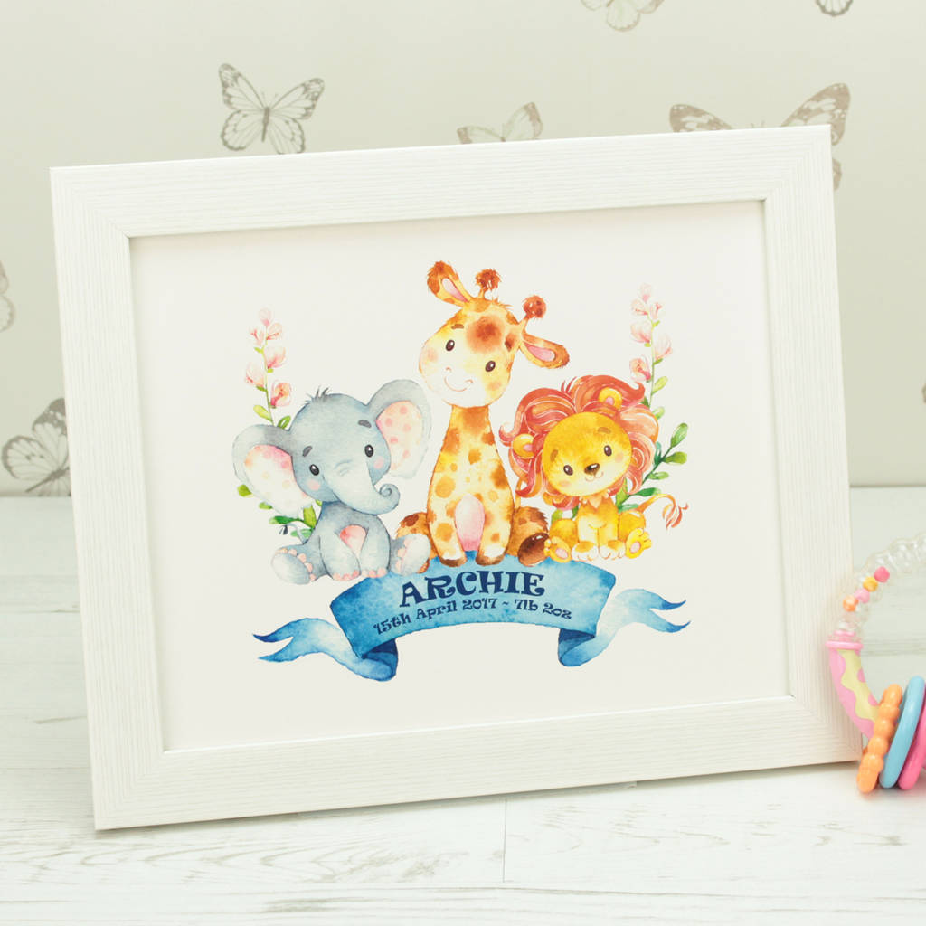 Personalised Animal Framed Print By Dreams To Reality Design Ltd ...