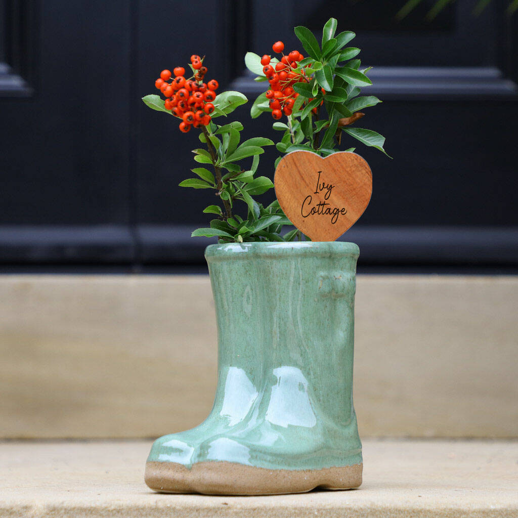 Personalised Welly Plant Pot Gift By Dibor
