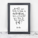 Monochrome Calligraphy 'adventure' Typography Print By Bookishly ...