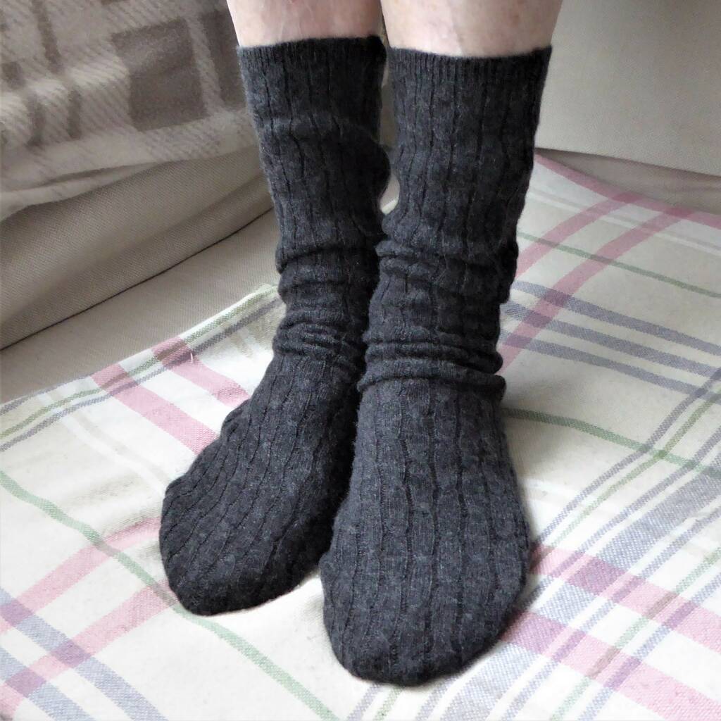 100% cashmere bed socks by plum & ivory | notonthehighstreet.com