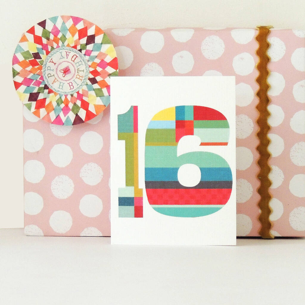 Mini Number Sixteen Card By Kali Stileman Publishing ...