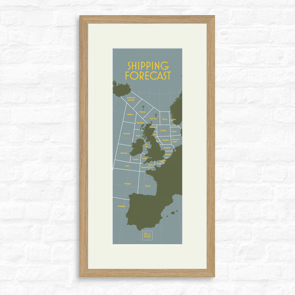 Shipping Forecast Area Map Reference Chart By Alice Rose ...