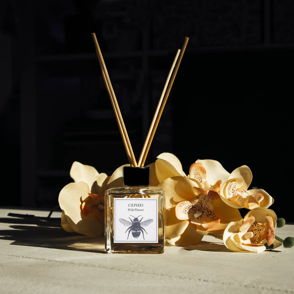 Cephei The Bee Fig And Amber Natural Reed Diffuser By Libra Fine Arts