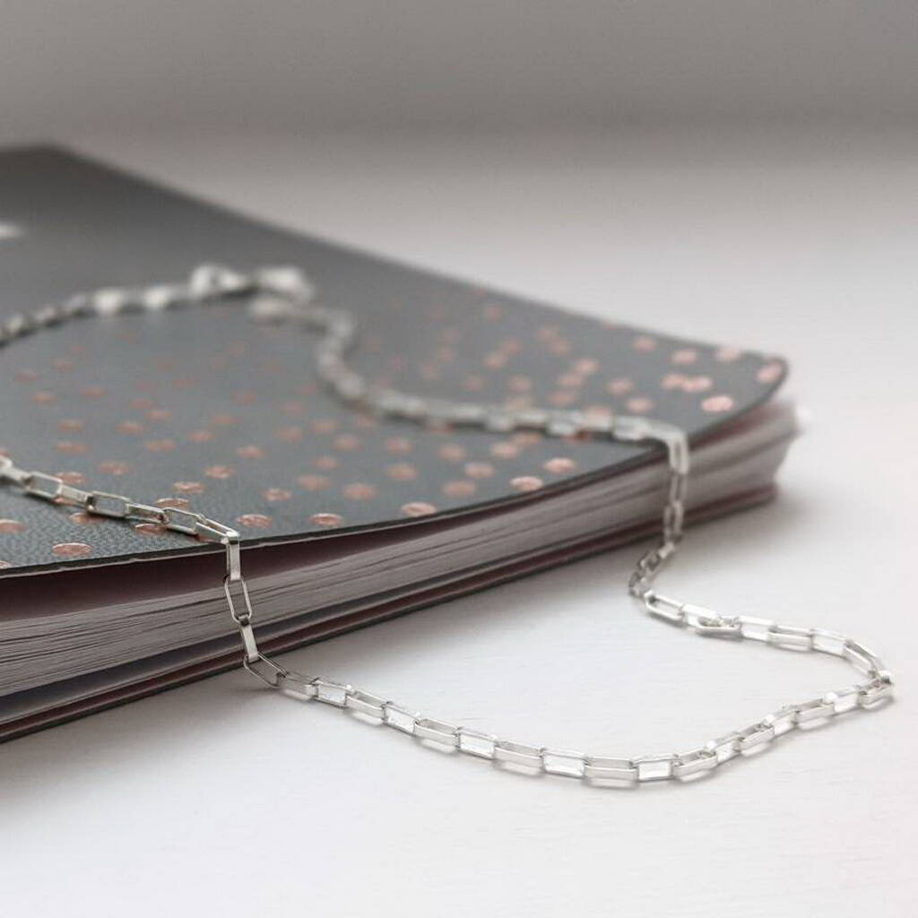 Sterling Silver Open Link Chain Necklace By Macaroon Jewellery